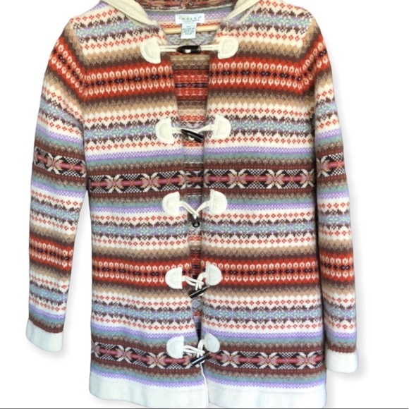 Tweeds | Sweaters | Vintage Tweeds Fair Isle Lambs Wool Toggle Button ...